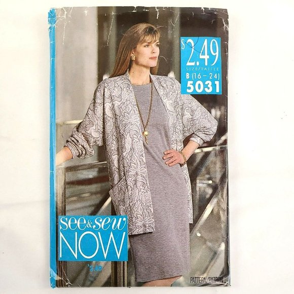 Butterick | Art | Butterick 99s Sewing Pattern Plus Sz 1624 Loose ...
